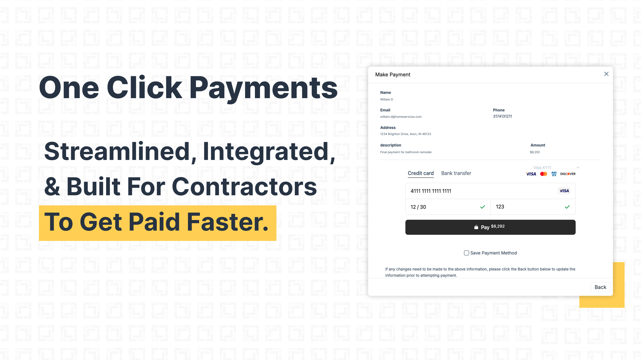 One Click Payments: An Improved Payment Experience